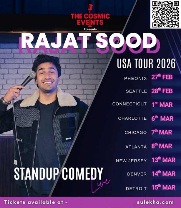 Rajat Sood Stand-Up Comedy Live in Denver on March 14, 2026 at Erie ...