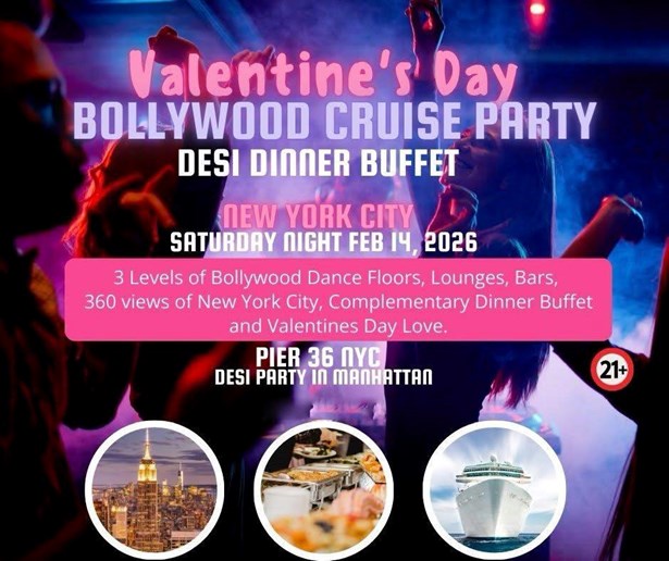 Valentines Day Bollywood Cruise Desi Dinner Buffet Saturday Night Feb ...