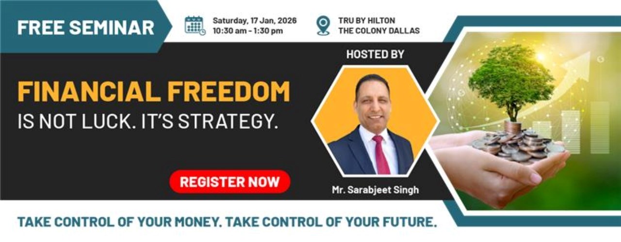Financial Freedom by Sarabjeet Singh & Dr. Vamsi Krishna in Texas. at ...