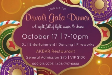 DIwali Gala Dinner 2021 at Akbar Restaurant, Edison, NJ | Indian Event