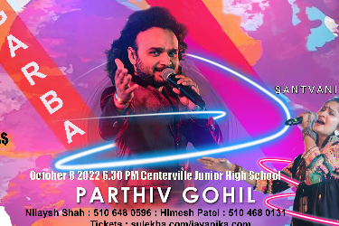 Garba with Parthiv Gohil Live In Bay Area at Centerville Junior High ...