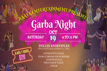 Garbha Night - Interactive Dance Night at Dulles SportsPlex, Sterling ...