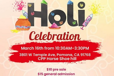 Holi Celebration at Cal Poly Pomona at Cal Poly Pomona Bronco Commons ...