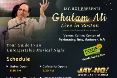 Jay-Ho! Ghulam Ali Live in Boston at J. Everett Collins Center for the ...