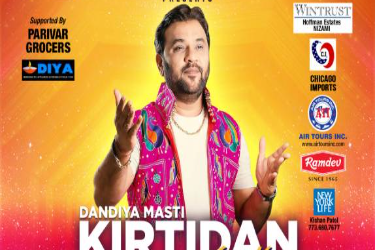 Kirtidan Gadhvi Garba and Dandiya Night at Shalimar Banquets, Addison ...