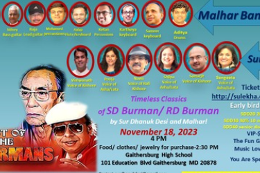 The Burmans-SD and RD Burman-Live music concert with dances for charity ...