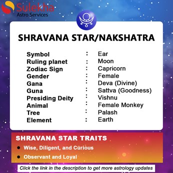 Discover Shravana (Thiruvonam) Nakshatra's Characteristics in Vedic ...