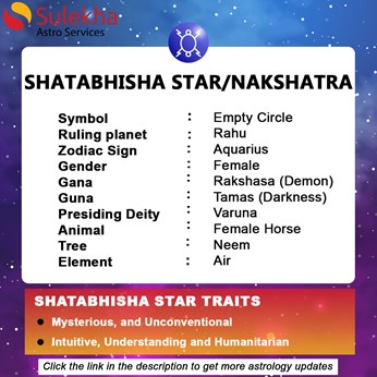 Discover Shatabhisha (Sadhayam) Nakshatra's Characteristics in Vedic ...